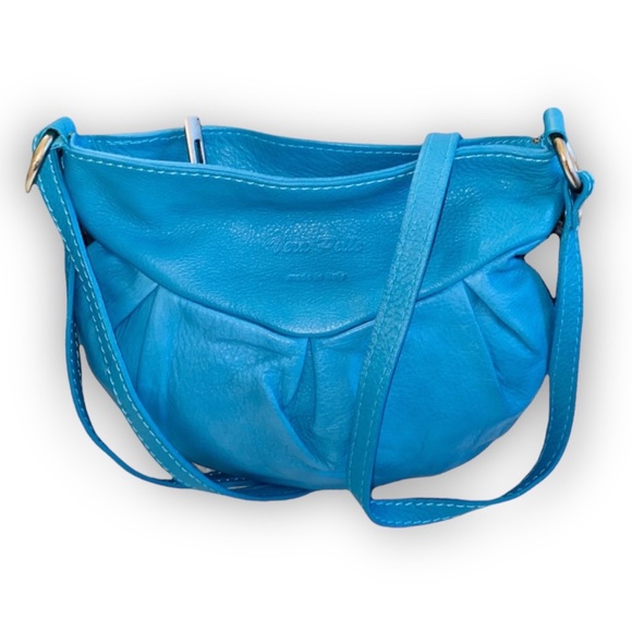 Vera Pelle | Bags | Vera Pelle Purse Vintage Italian Leather Blue ...